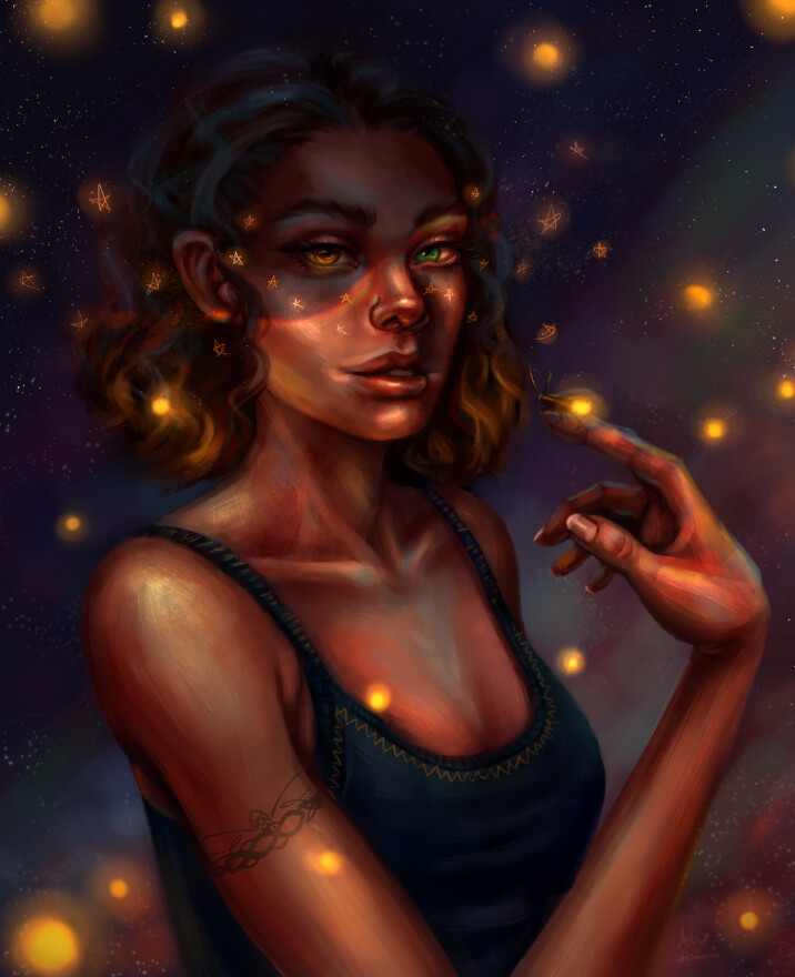 ArtStation - Fireflies (Draw this again)