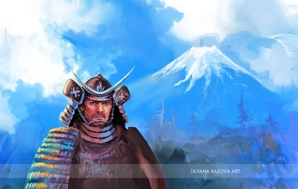 ArtStation - Samurai And Fujisan