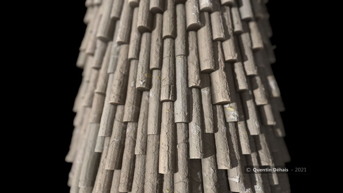 ArtStation - Wall with cylindrical shapes