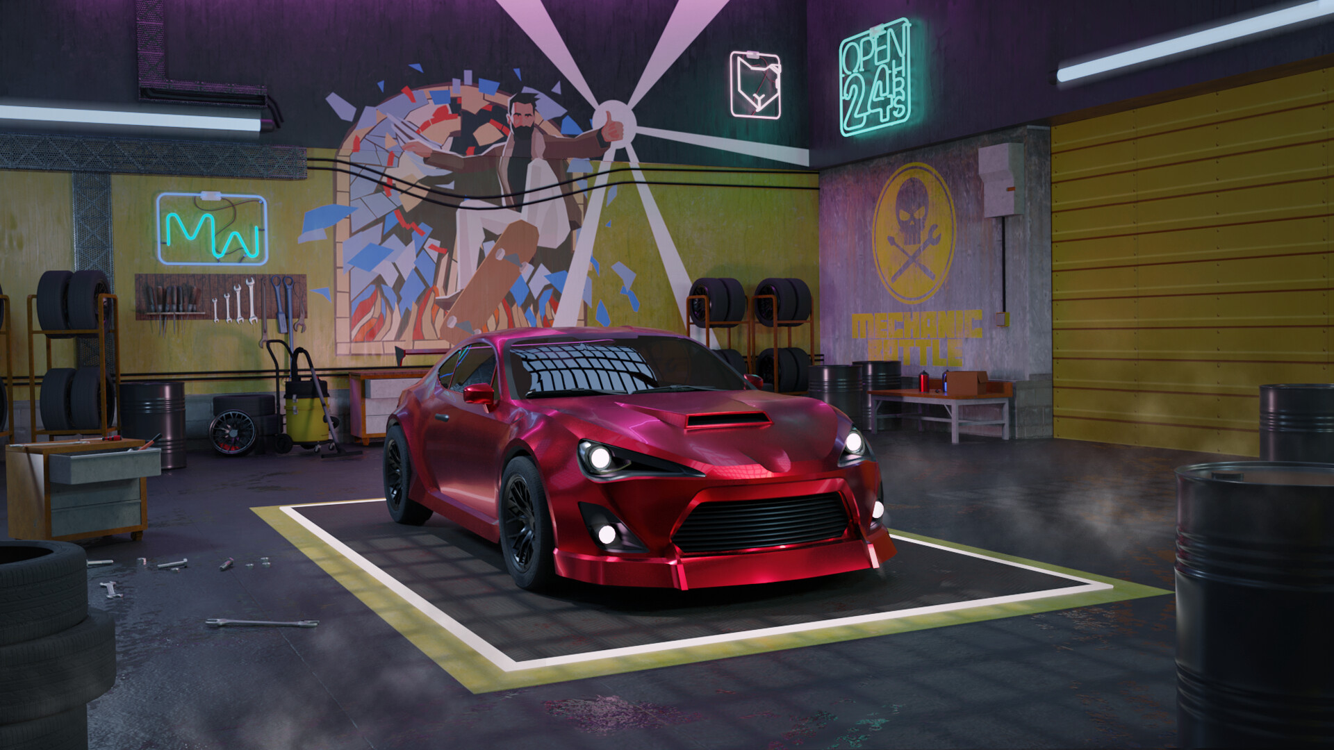 ArtStation - Mechanic Battle Garage