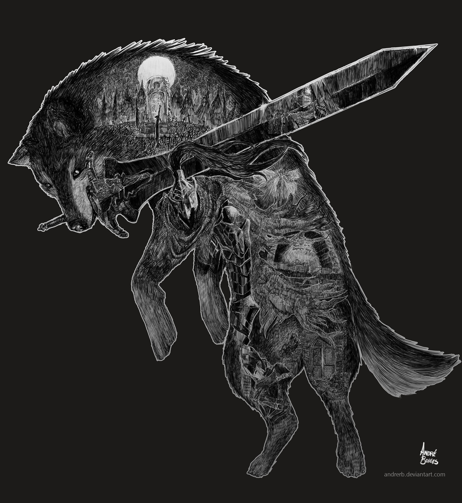 ArtStation - The Great Grey Wolf Sif