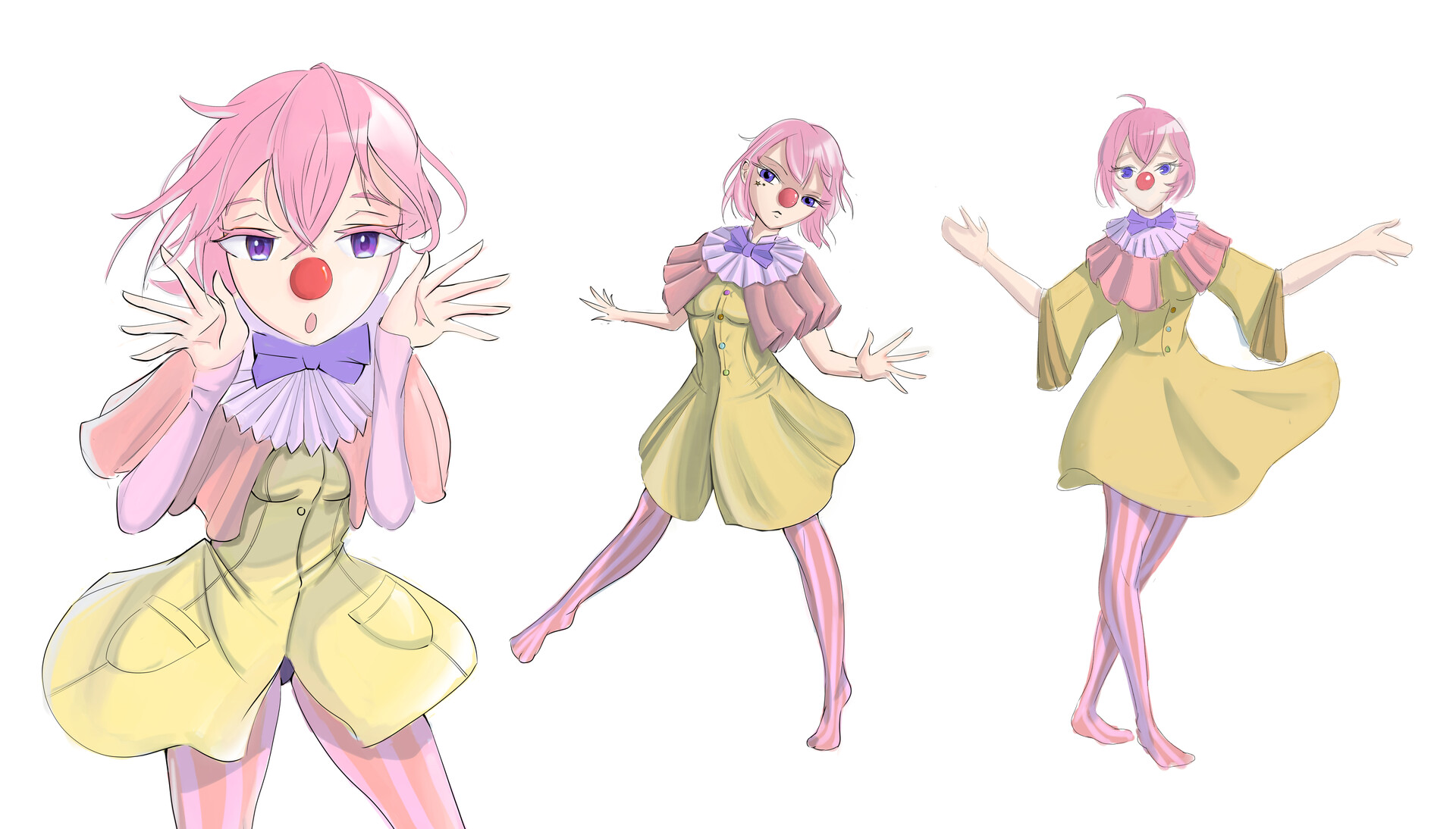 ArtStation - Character design: clown girl