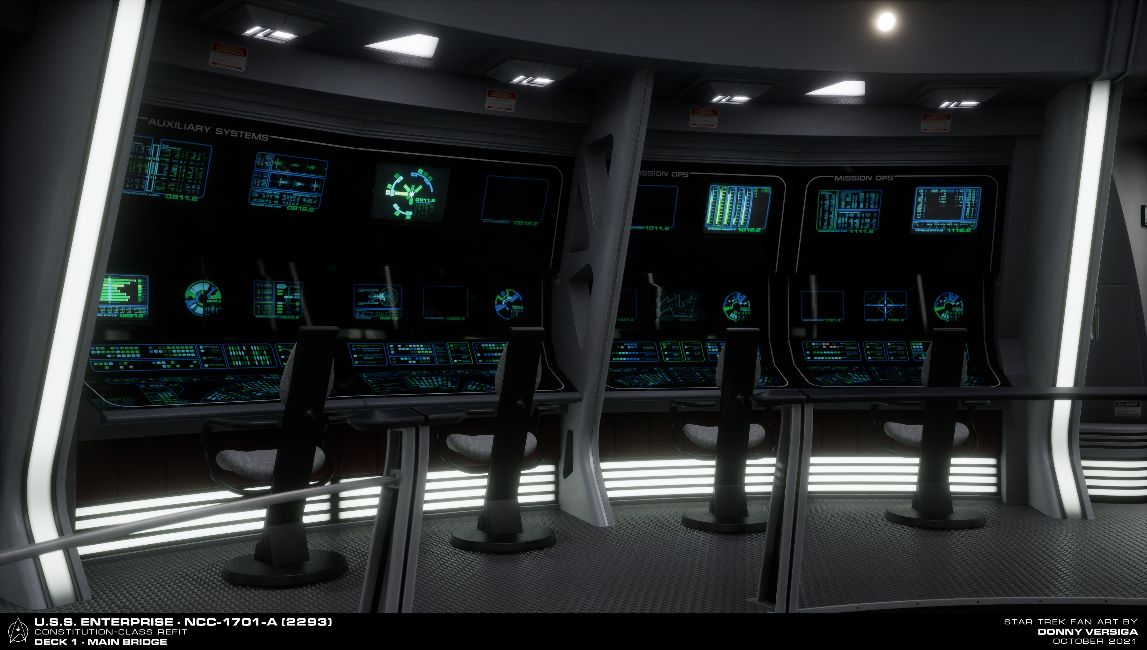 Donny Versiga - U.S.S. Enterprise NCC-1701-A Main Bridge -- Star Trek ...