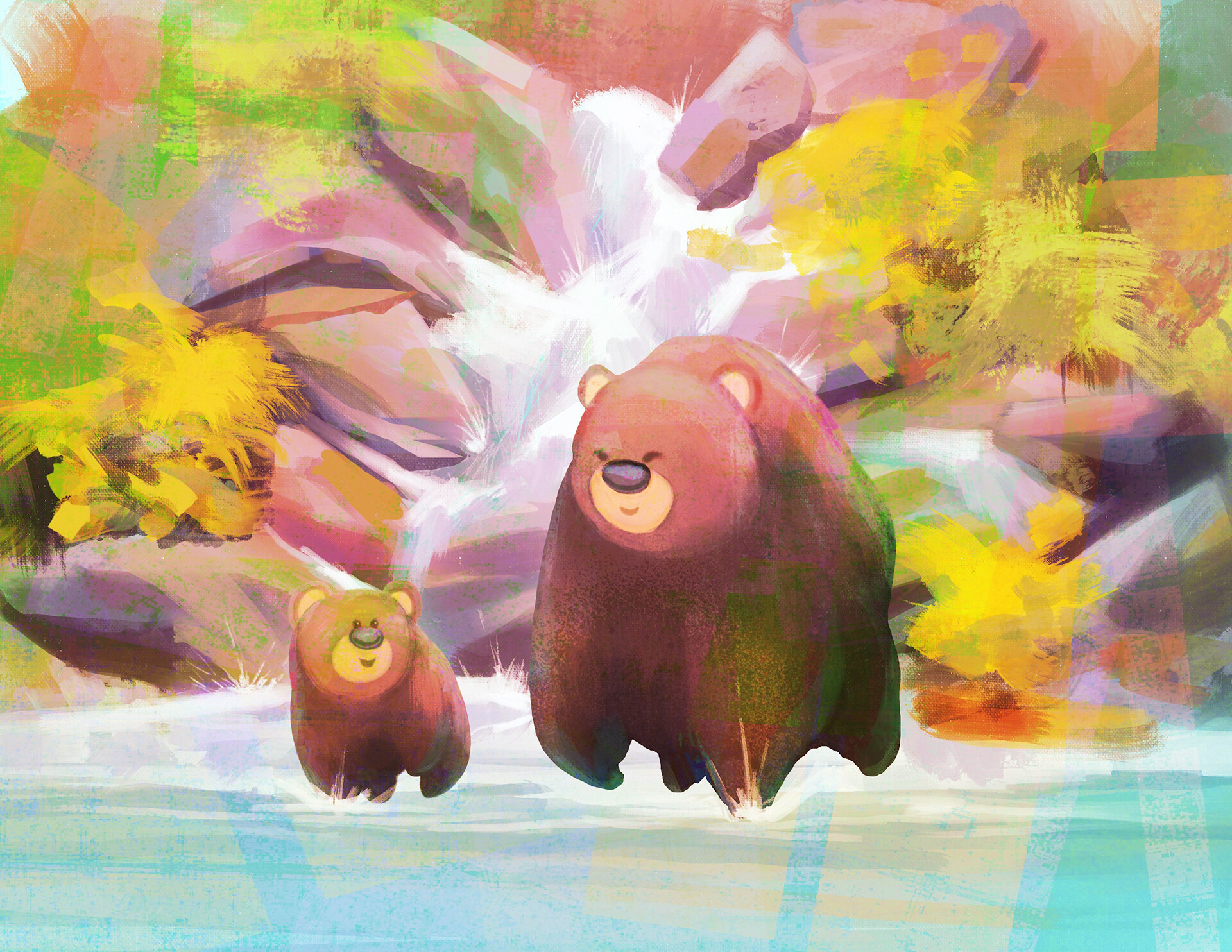 ArtStation - Bears At Gibsons