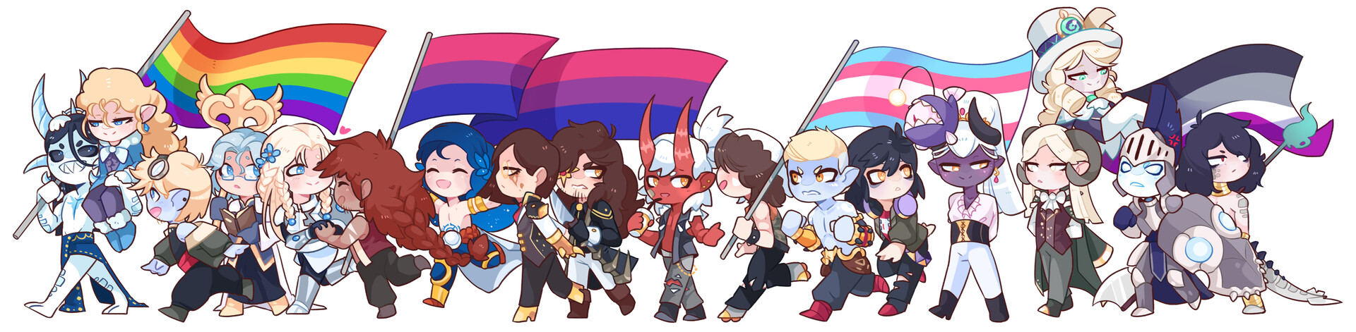 ArtStation - Chibi Pride Parade!
