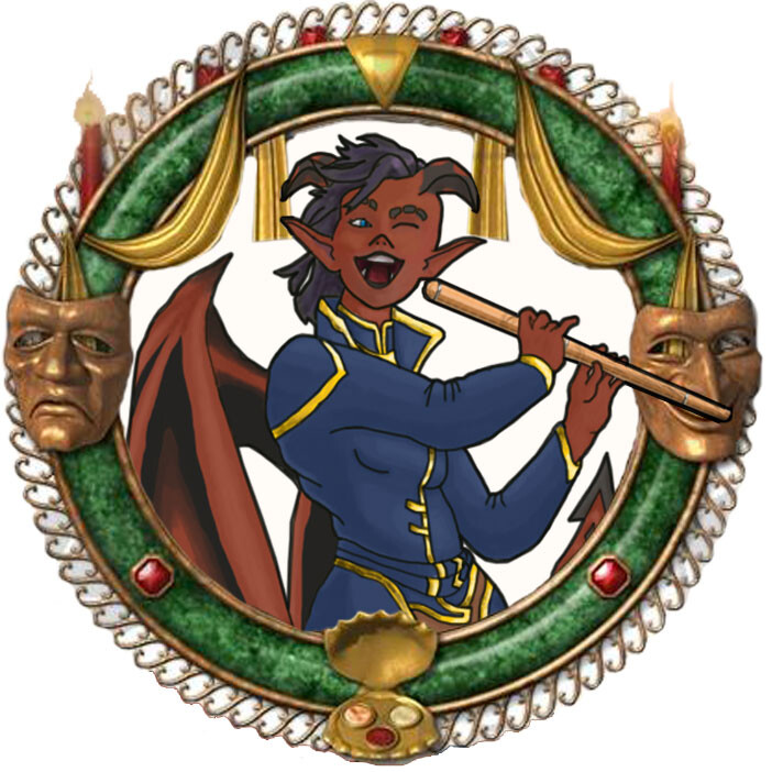 Cass Clement - D&D Character Design - Tiefling Bard/Kitsune Alchemist