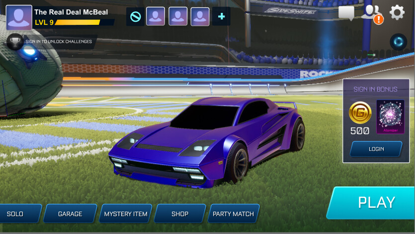 Rufio Jones - Rocket League: SideSwipe UX / UI Work