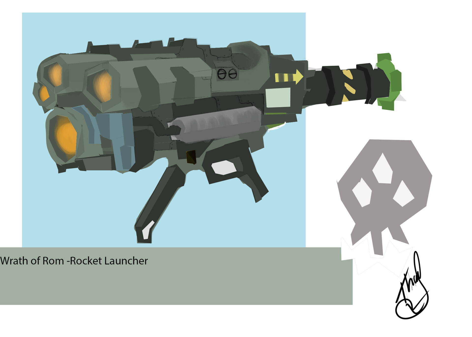 ArtStation - Wrath of Rom -Rocket Launcher