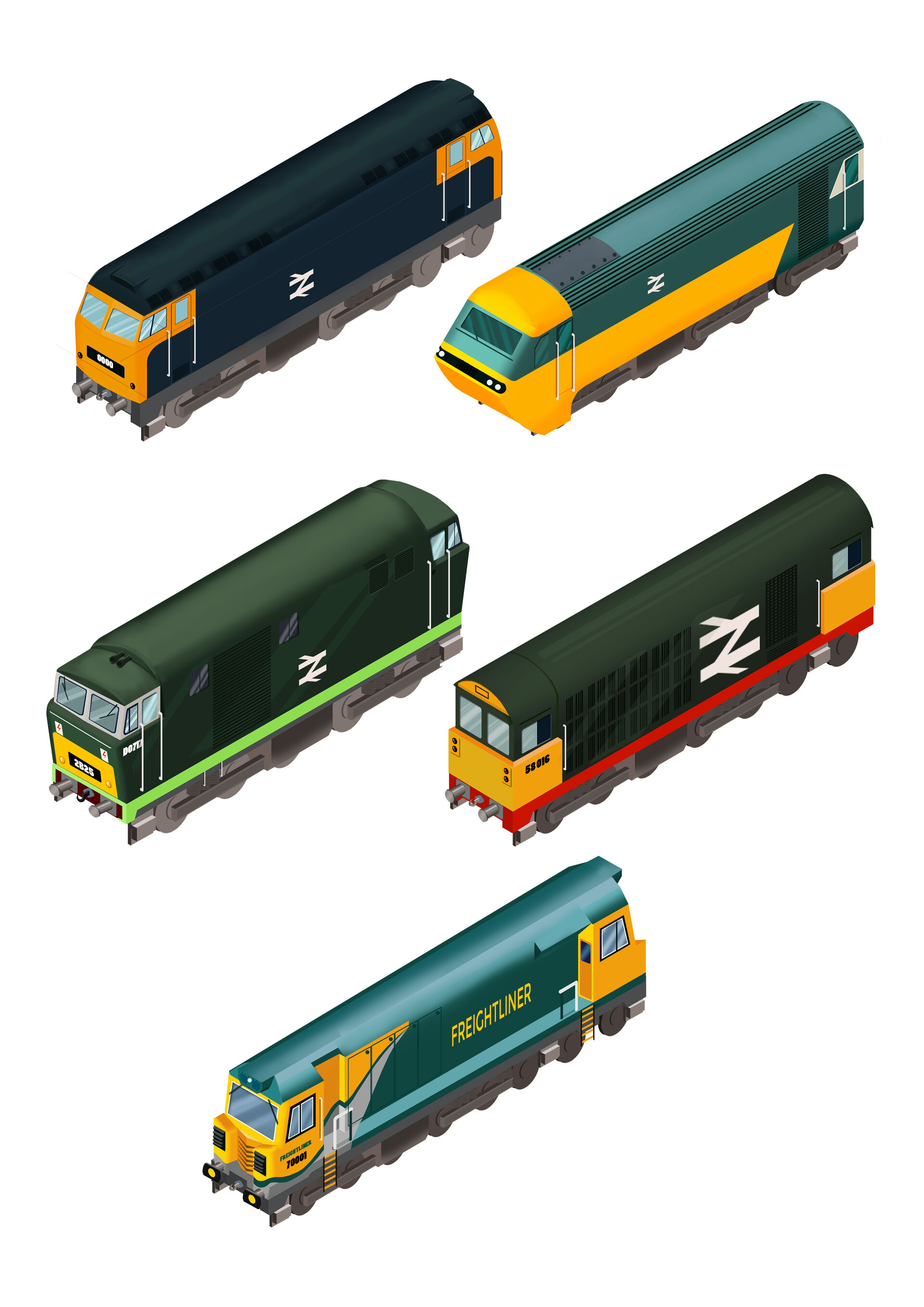 Ann Kee - Chicago Train The Lord of Rails trains models isometric