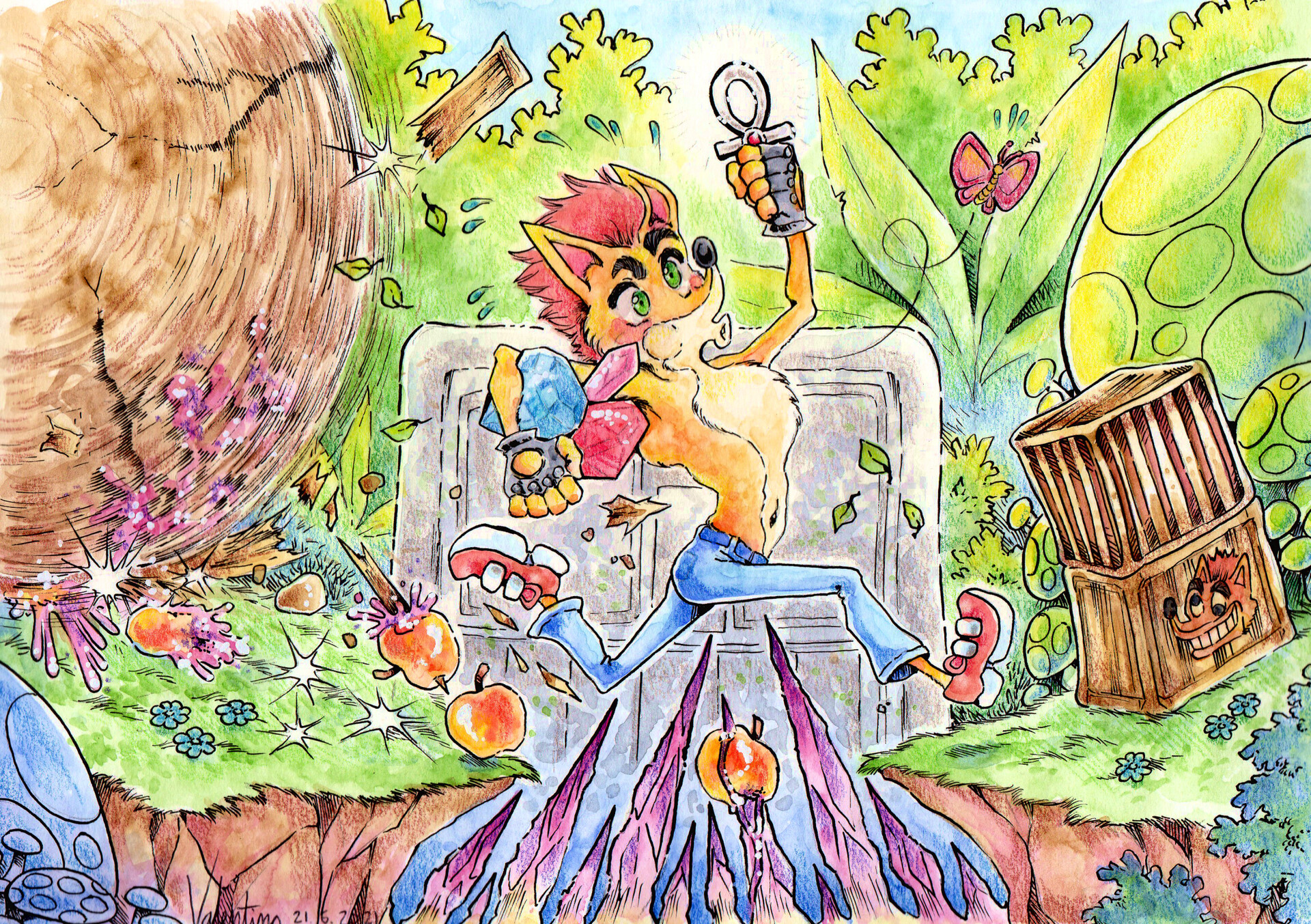ArtStation - Crash Bandicoot Traditional Fanart