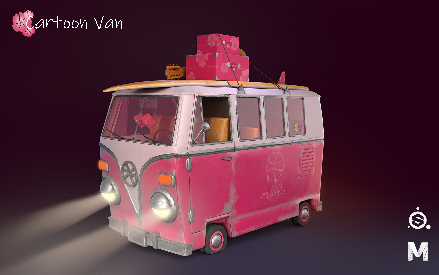 ArtStation - Cartoon Van (remasterized version)