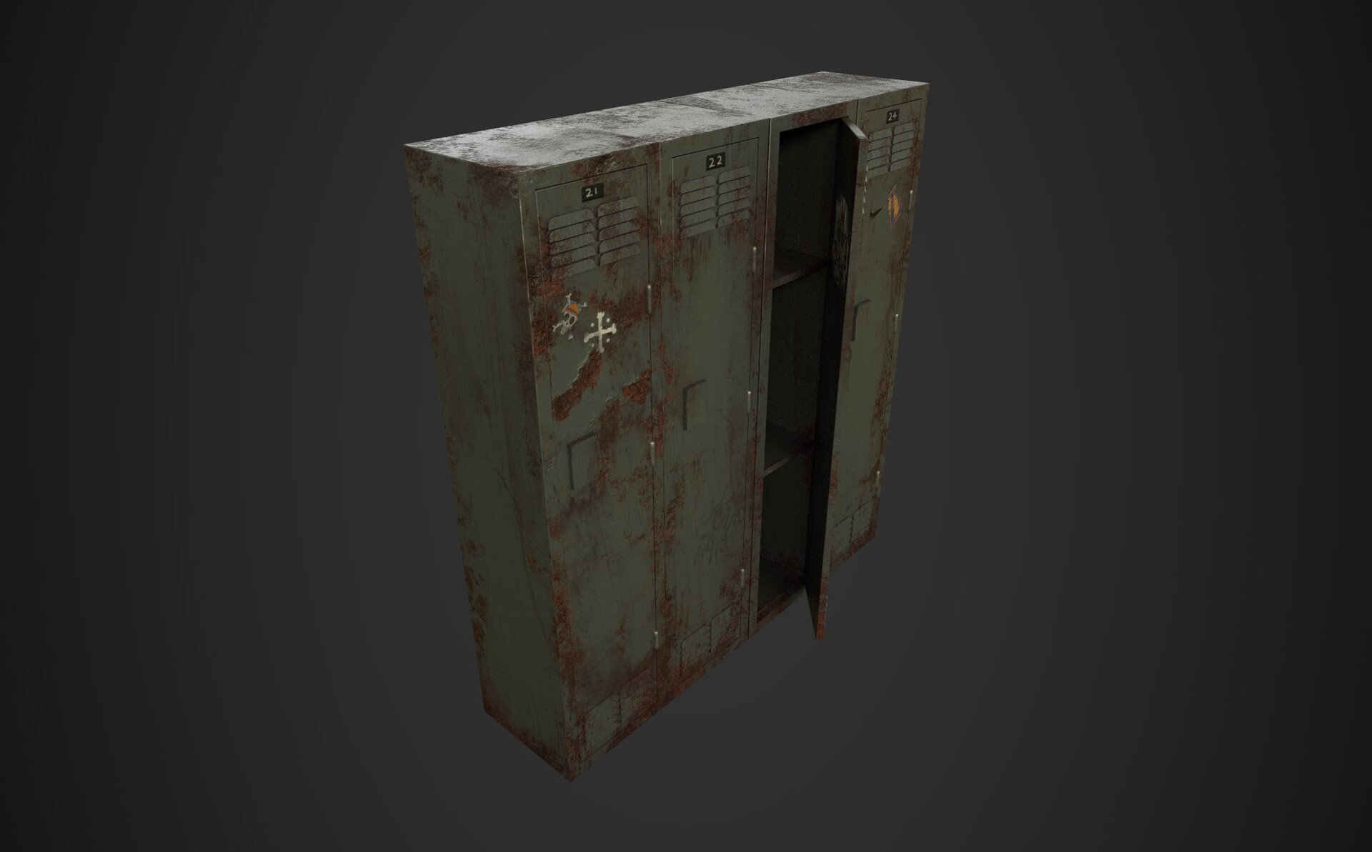 ArtStation - Rusty locker