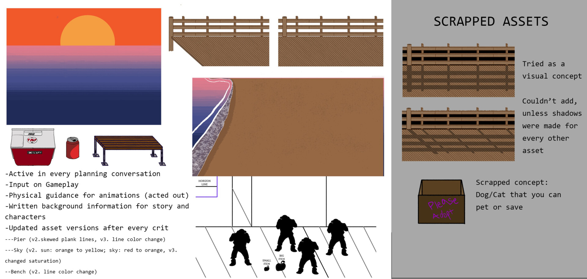 ArtStation - Late Night at the Pier background assets by Jack Kling