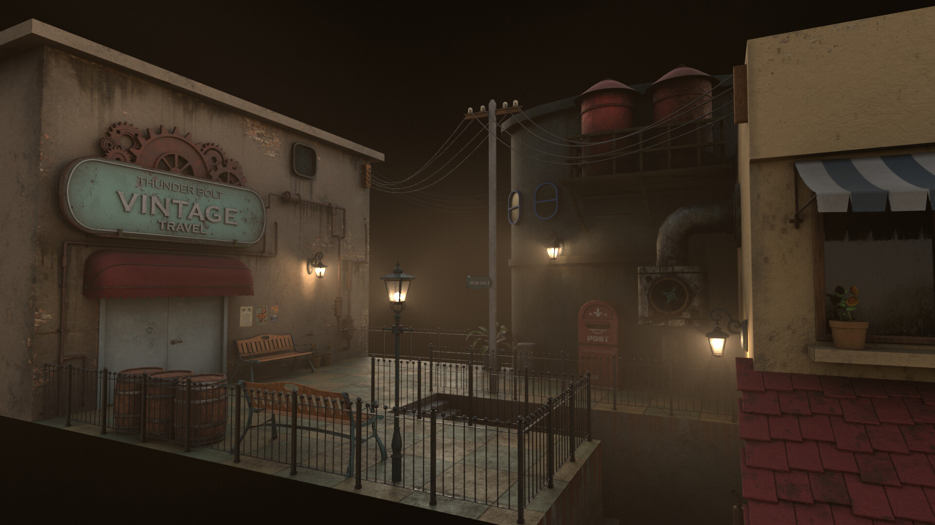 ArtStation - my game development scene "2nd floor"