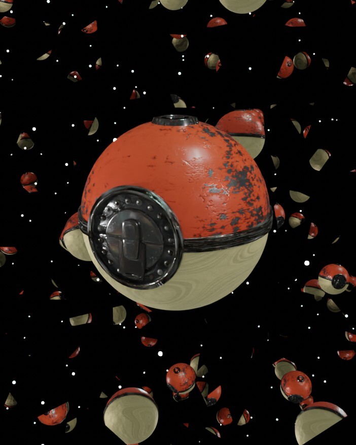 ArtStation - Pokeball of Old W/Damage- Pokemon Legends Arceus