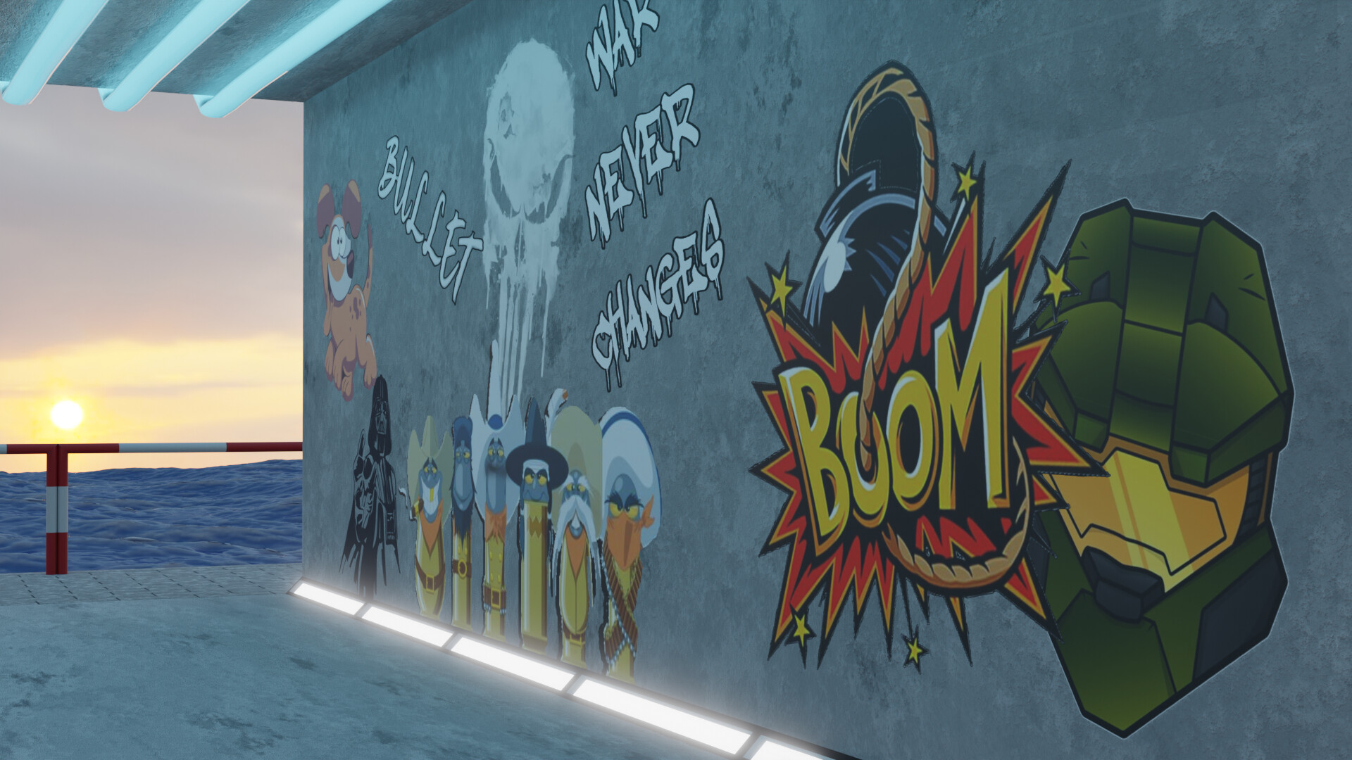 ArtStation - Cyberpunk Wall