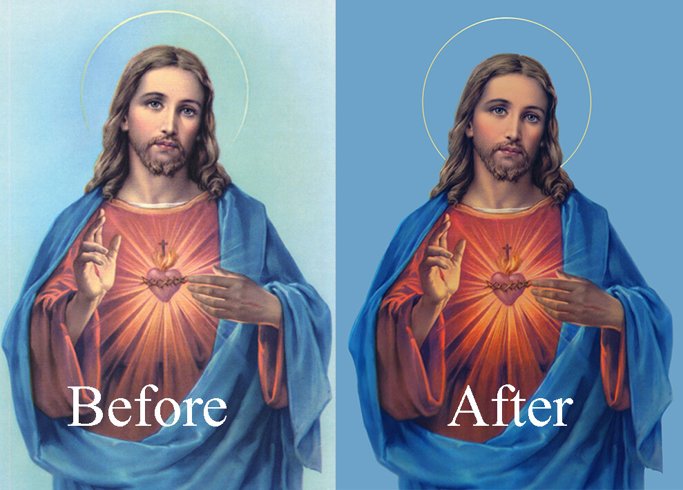 ArtStation - jesus photo restoration