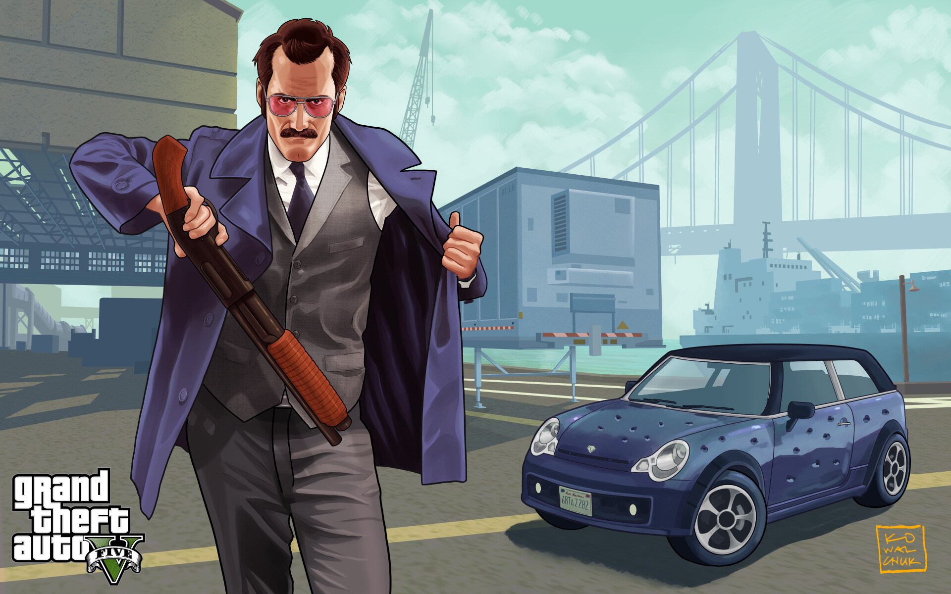 ArtStation - Grand Theft Auto Load Screen