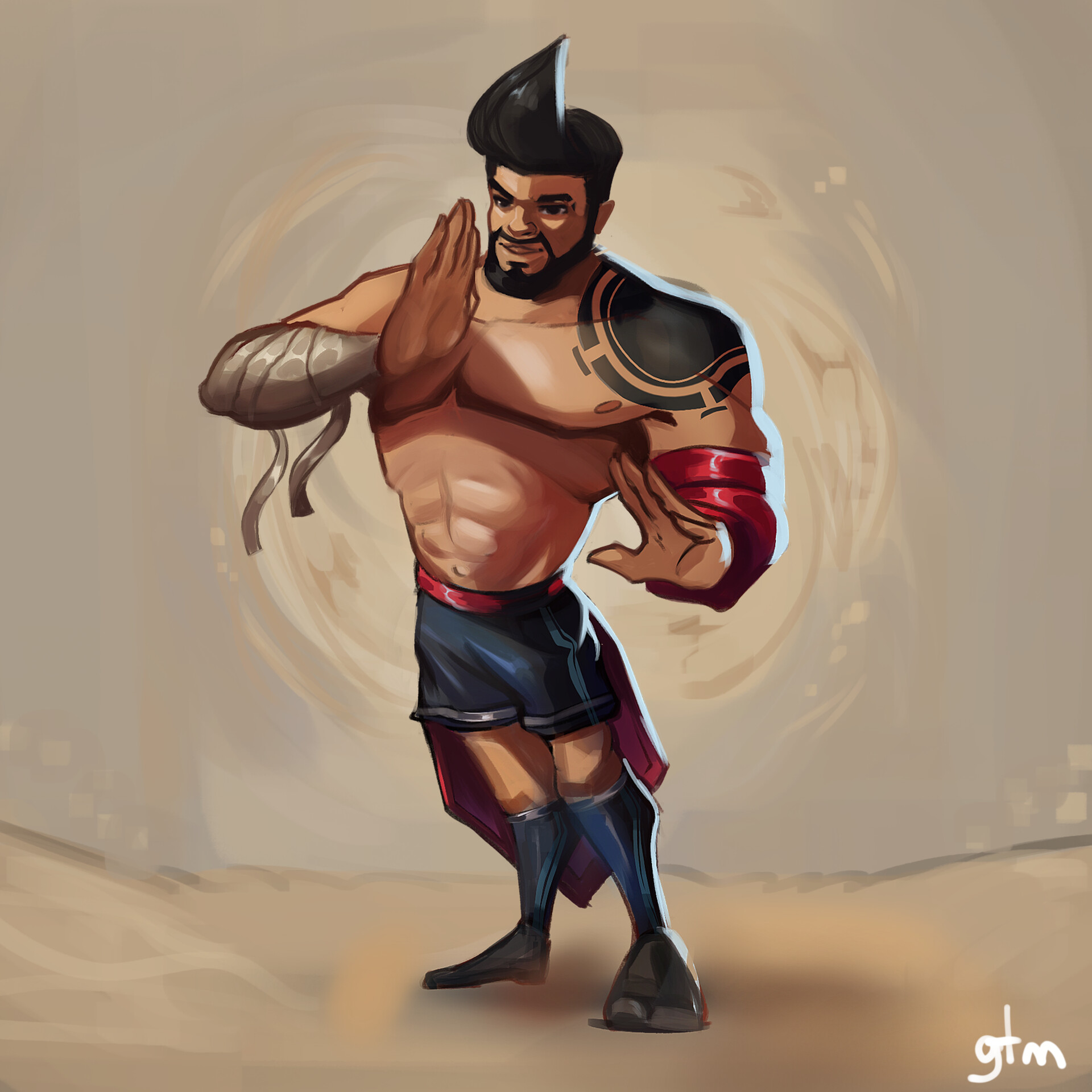 ArtStation - Julio, the desert fighter