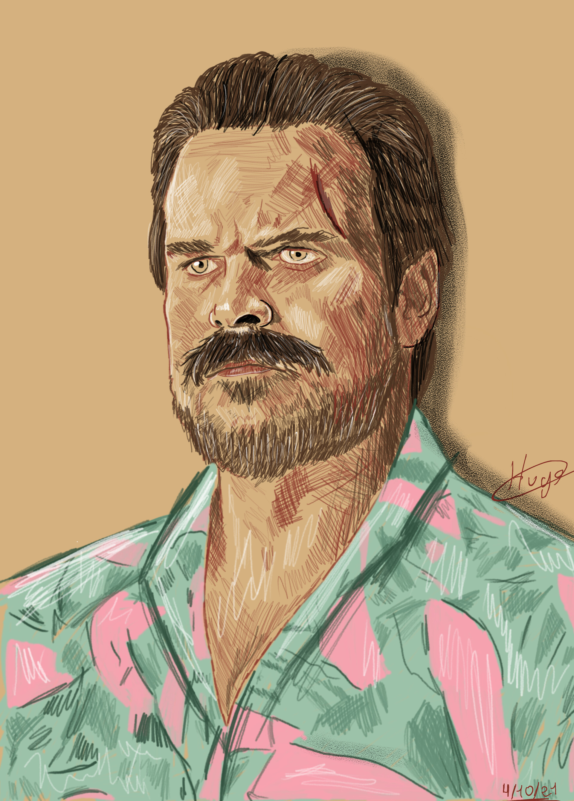 ArtStation - Jim Hopper Portrait