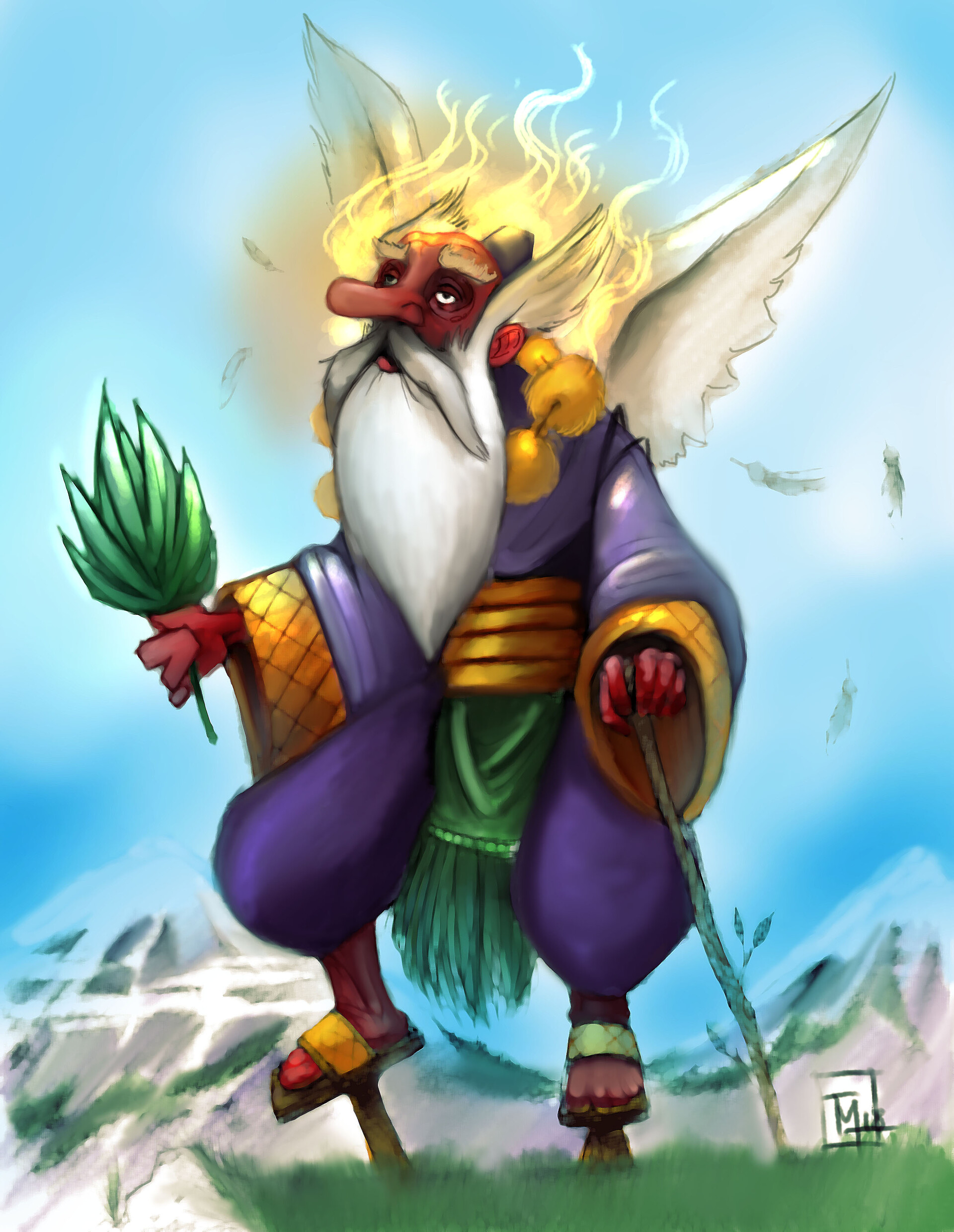 ArtStation - Very Old Tengu (color)