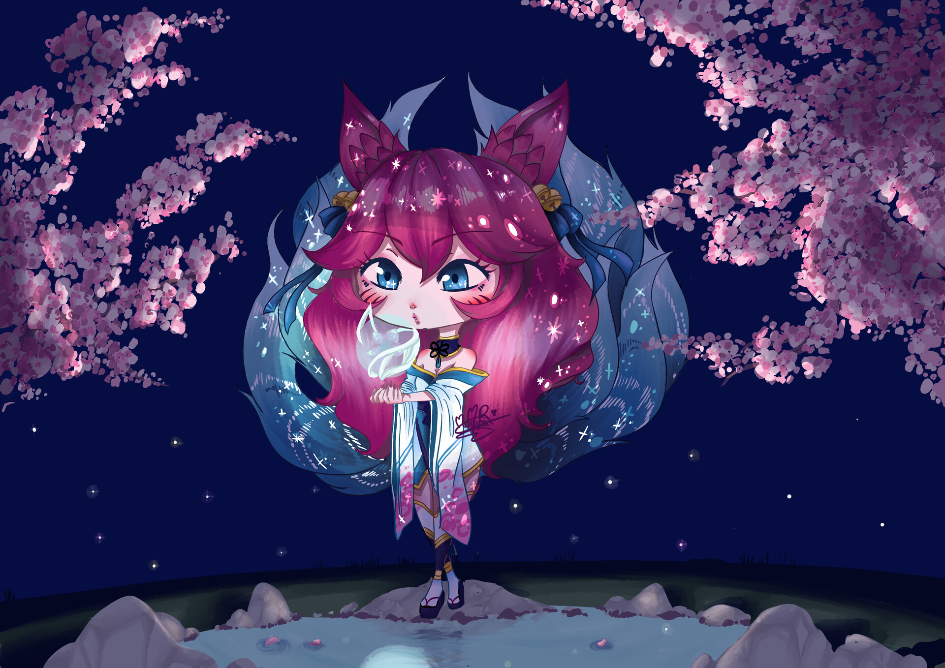 ArtStation - Ahri Spirit Blossom Fanart