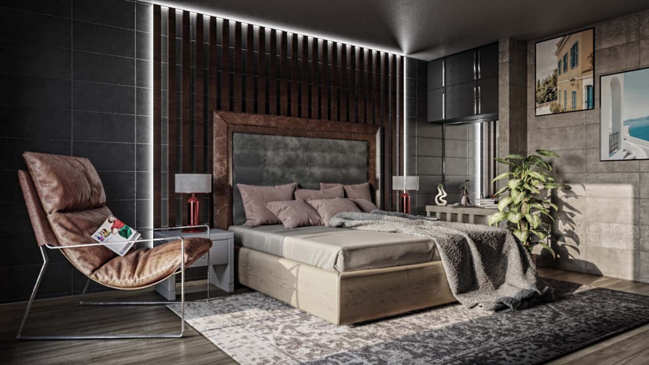 ArtStation - interior bed room