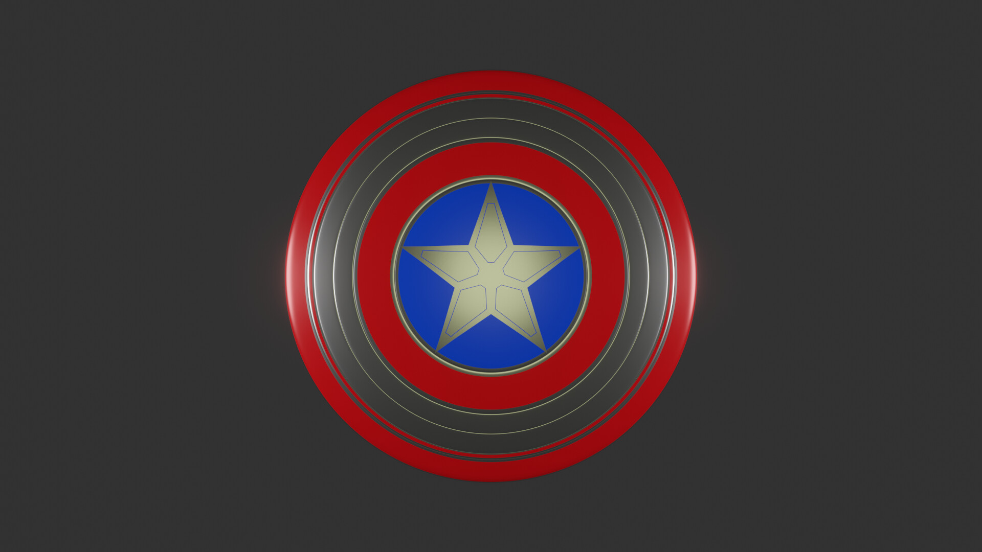 ArtStation - Captain America shield original movie size for 3D prints