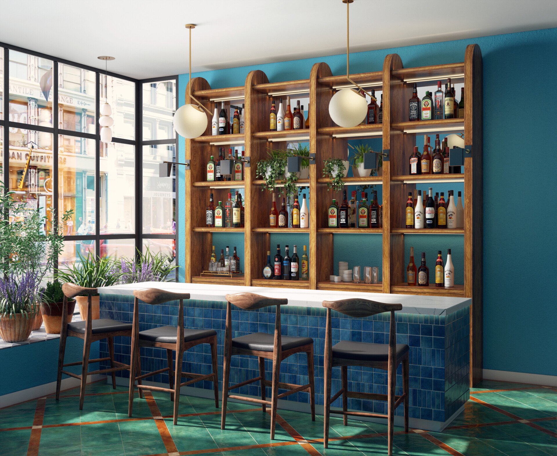 ArtStation - Restaurant Bar View