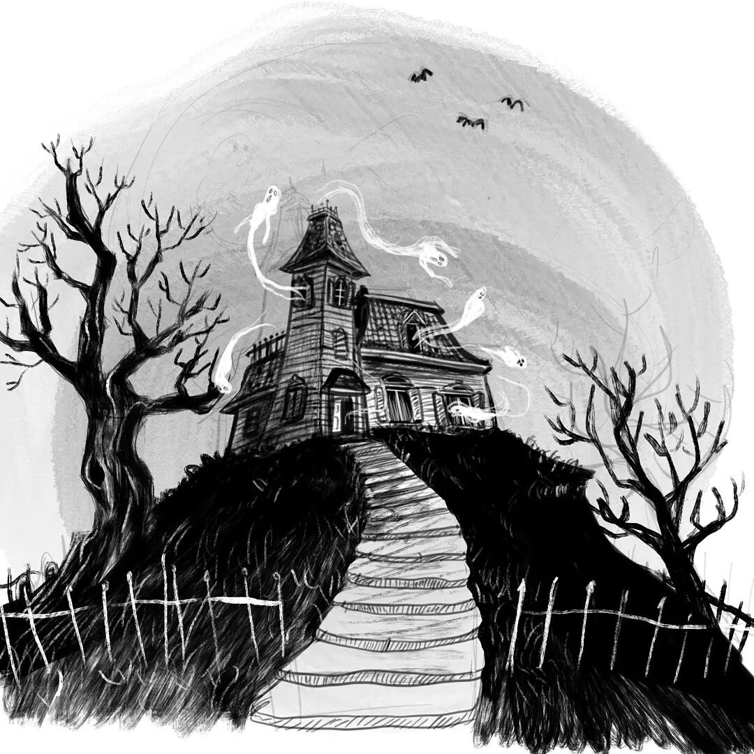 Haunted House Drawing Ideas
