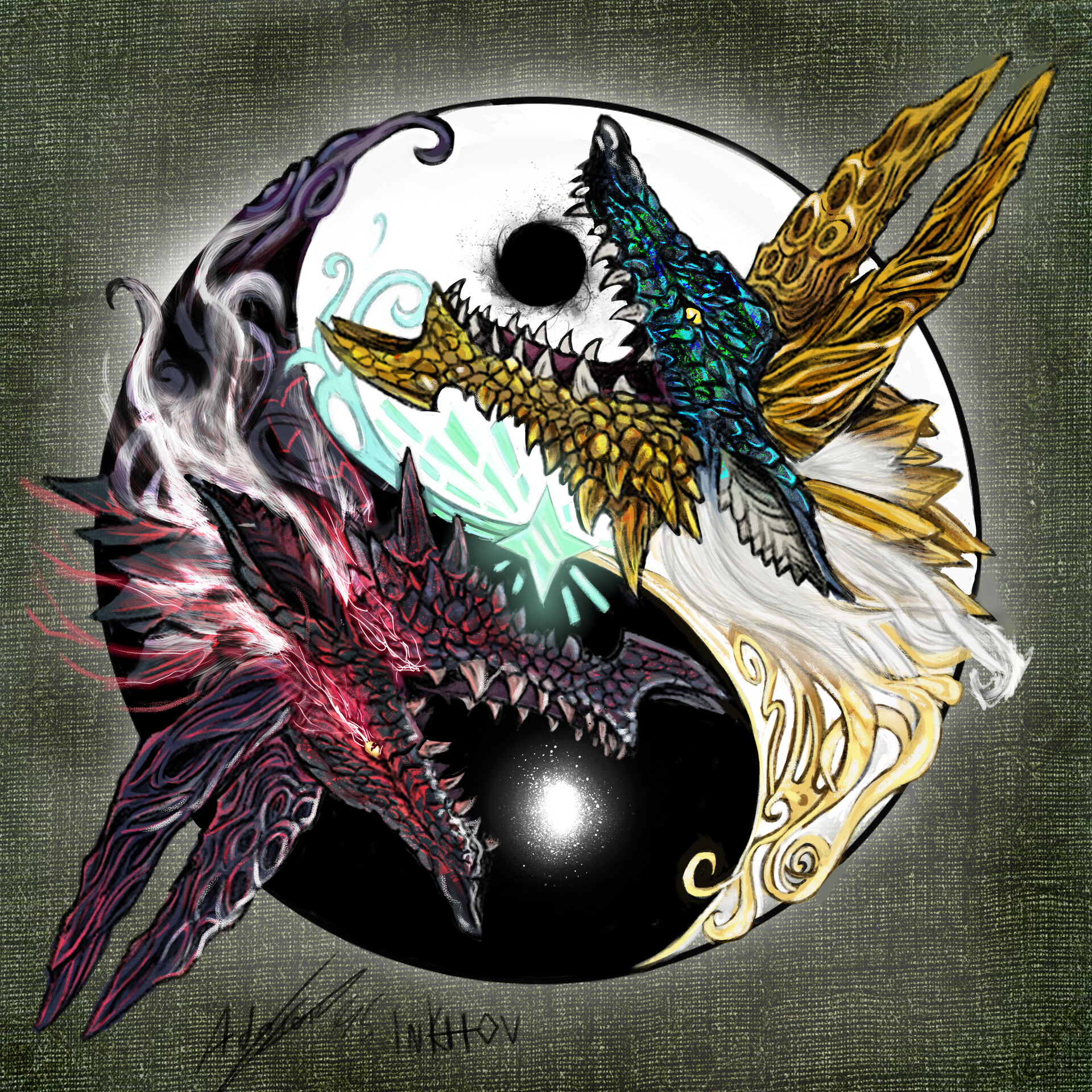 ArtStation - Zinogre Yin Yang
