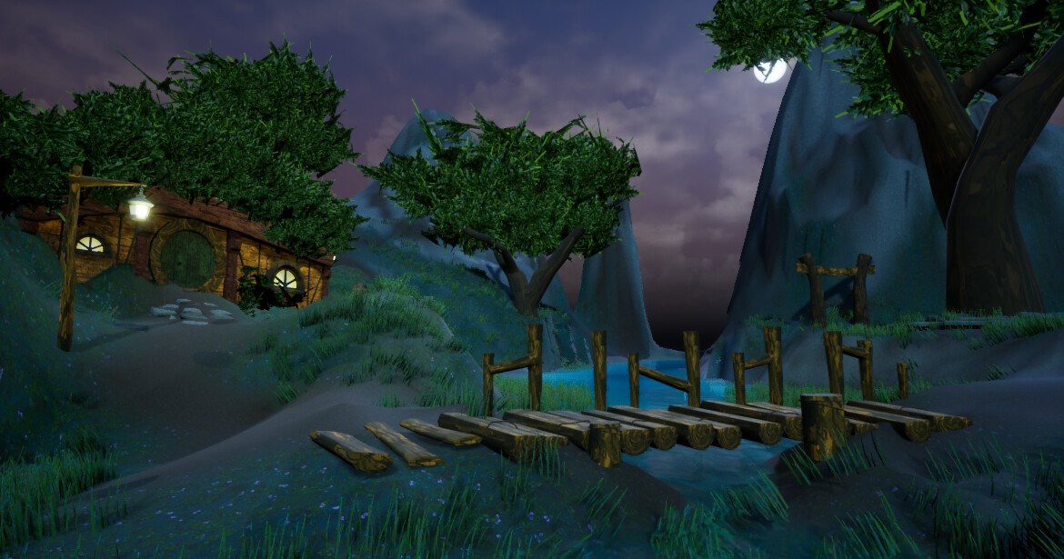 ArtStation - Stylized Hand Painted Environment