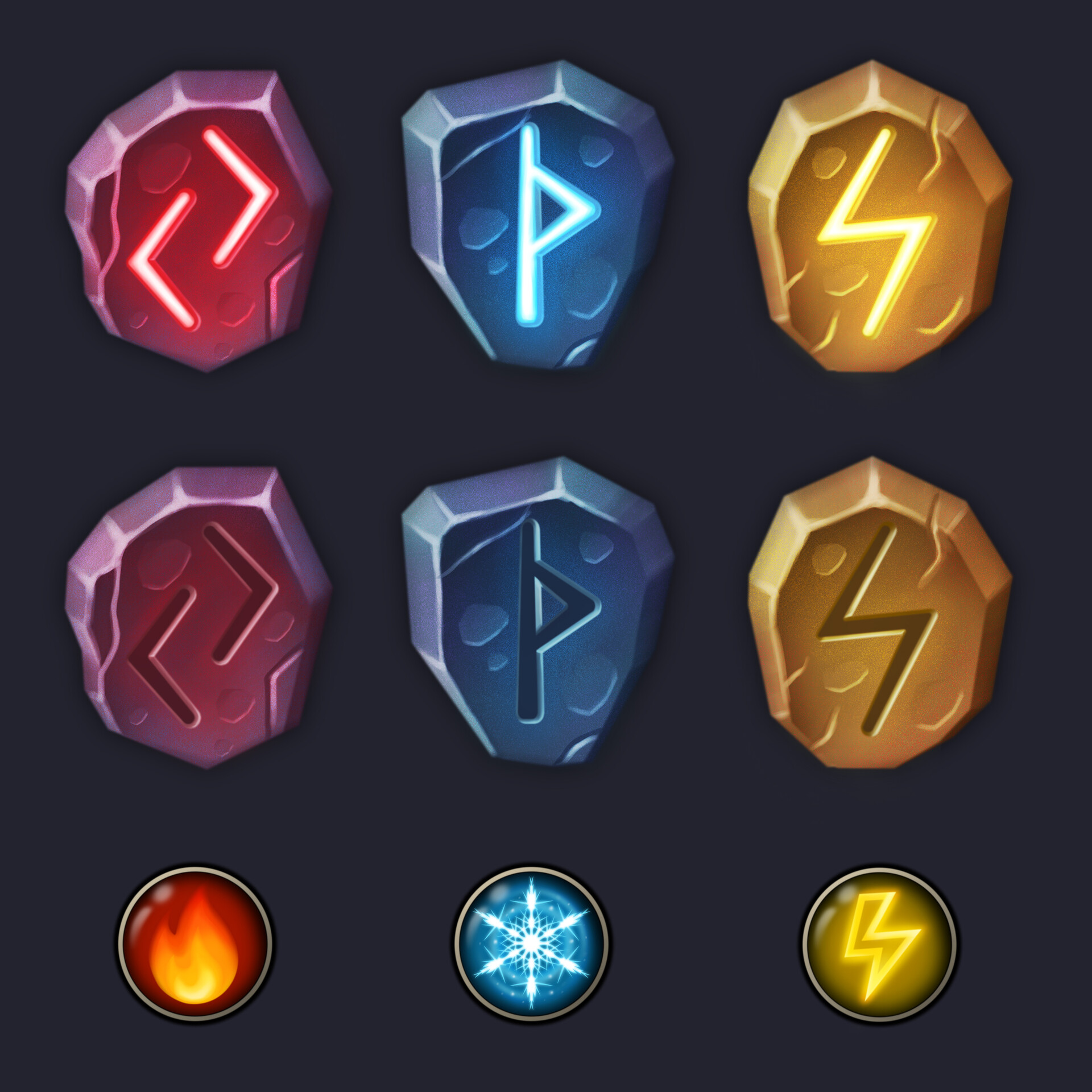 ArtStation - Elemental runes