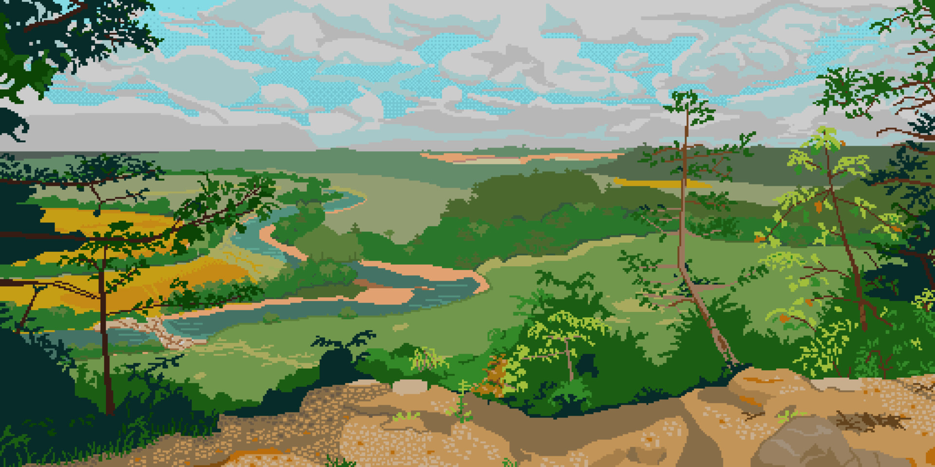 ArtStation - View from the Top of the Bluff (WIP)