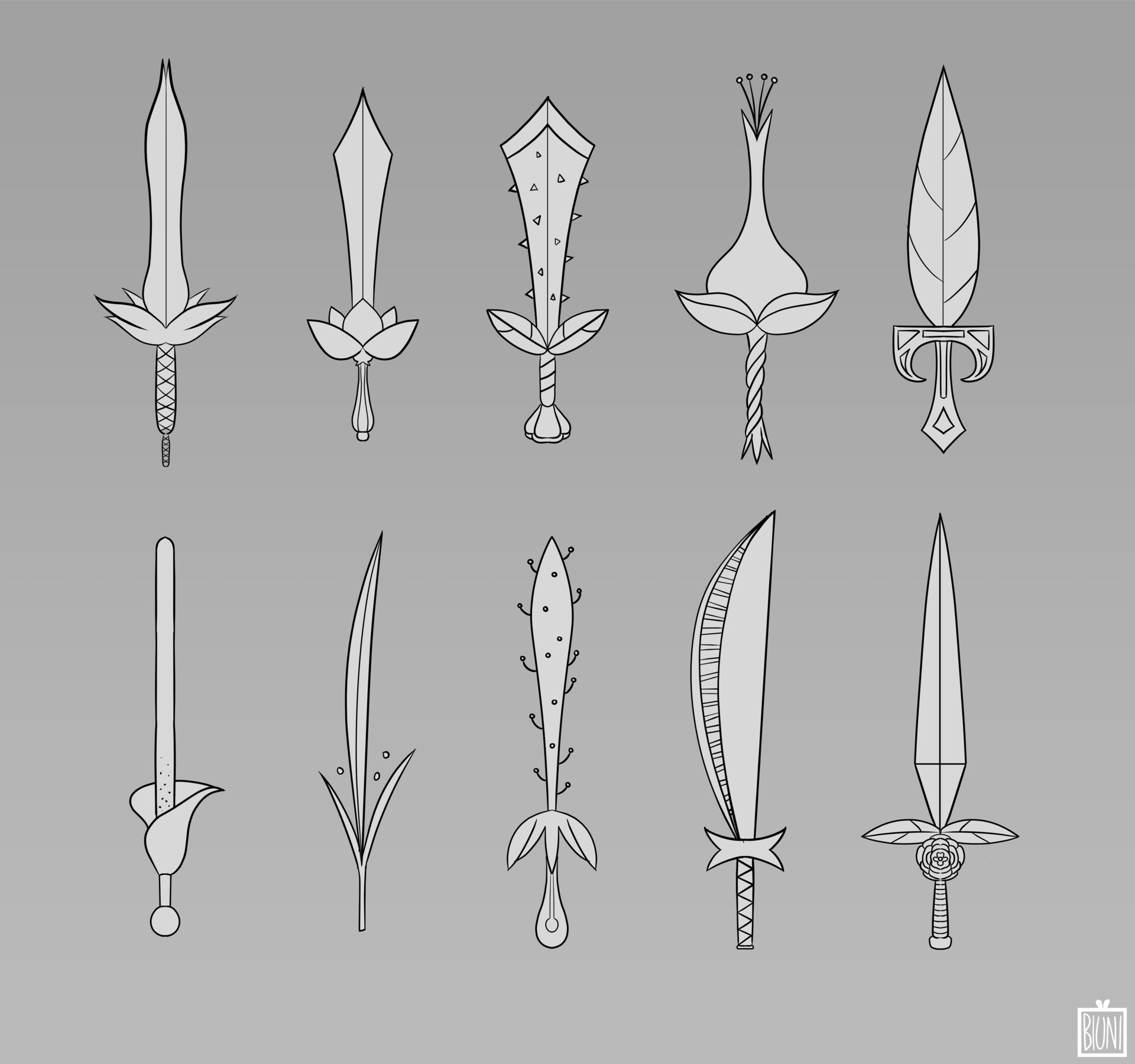 Biuni - Swords/Weapons designs