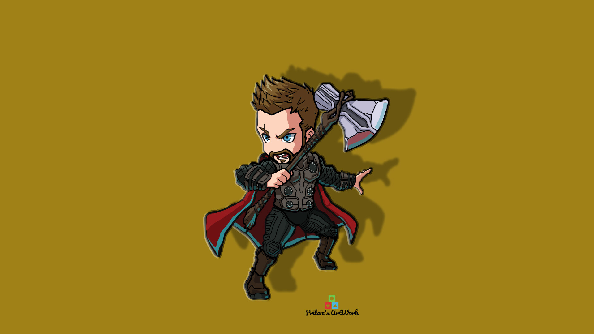 how to draw chibi thor infinity war