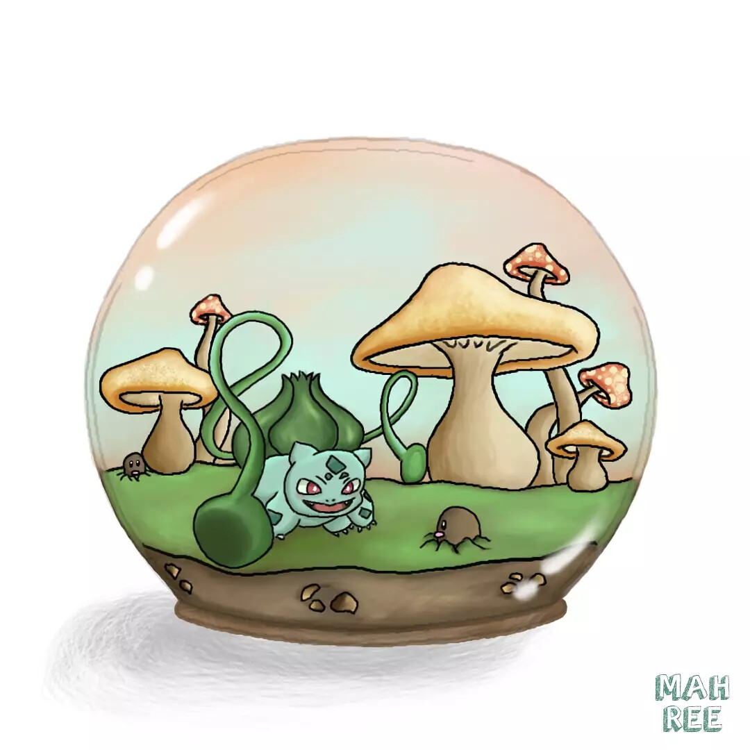 ArtStation - Bulbasaur terrarium study