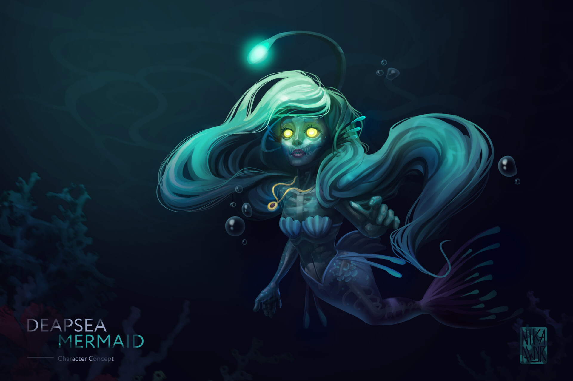 ArtStation - Deepsea Mermaid concept