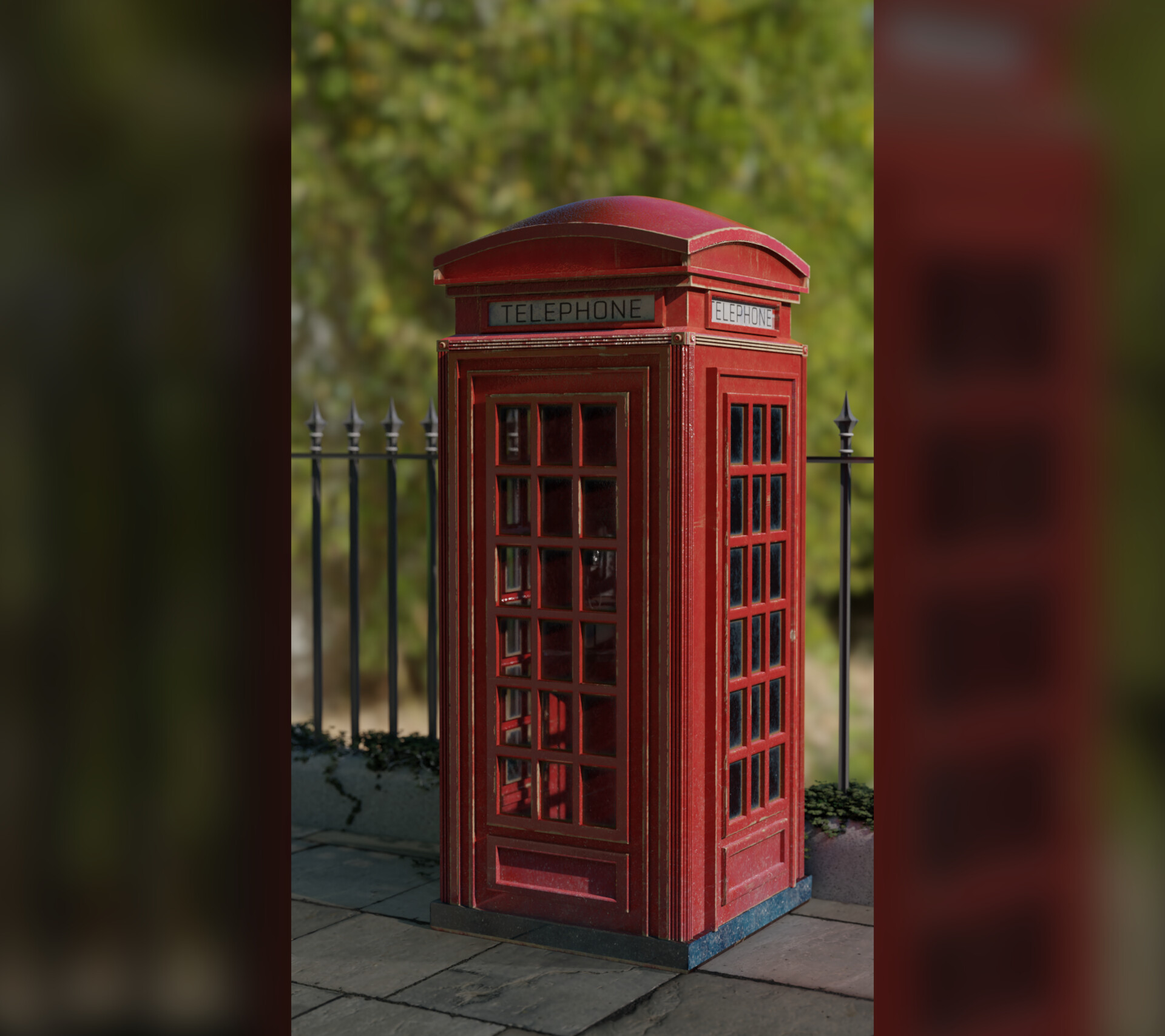 ArtStation - Red Phone Booth / Blender