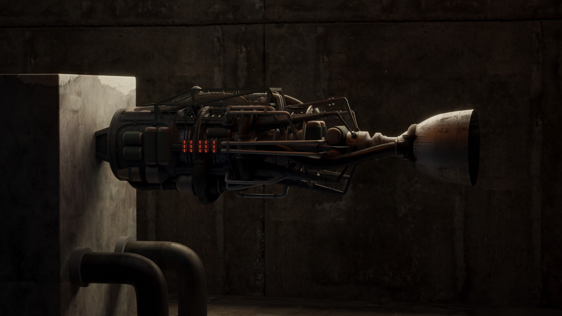 ArtStation - WIP - SciFi Rocket Engine