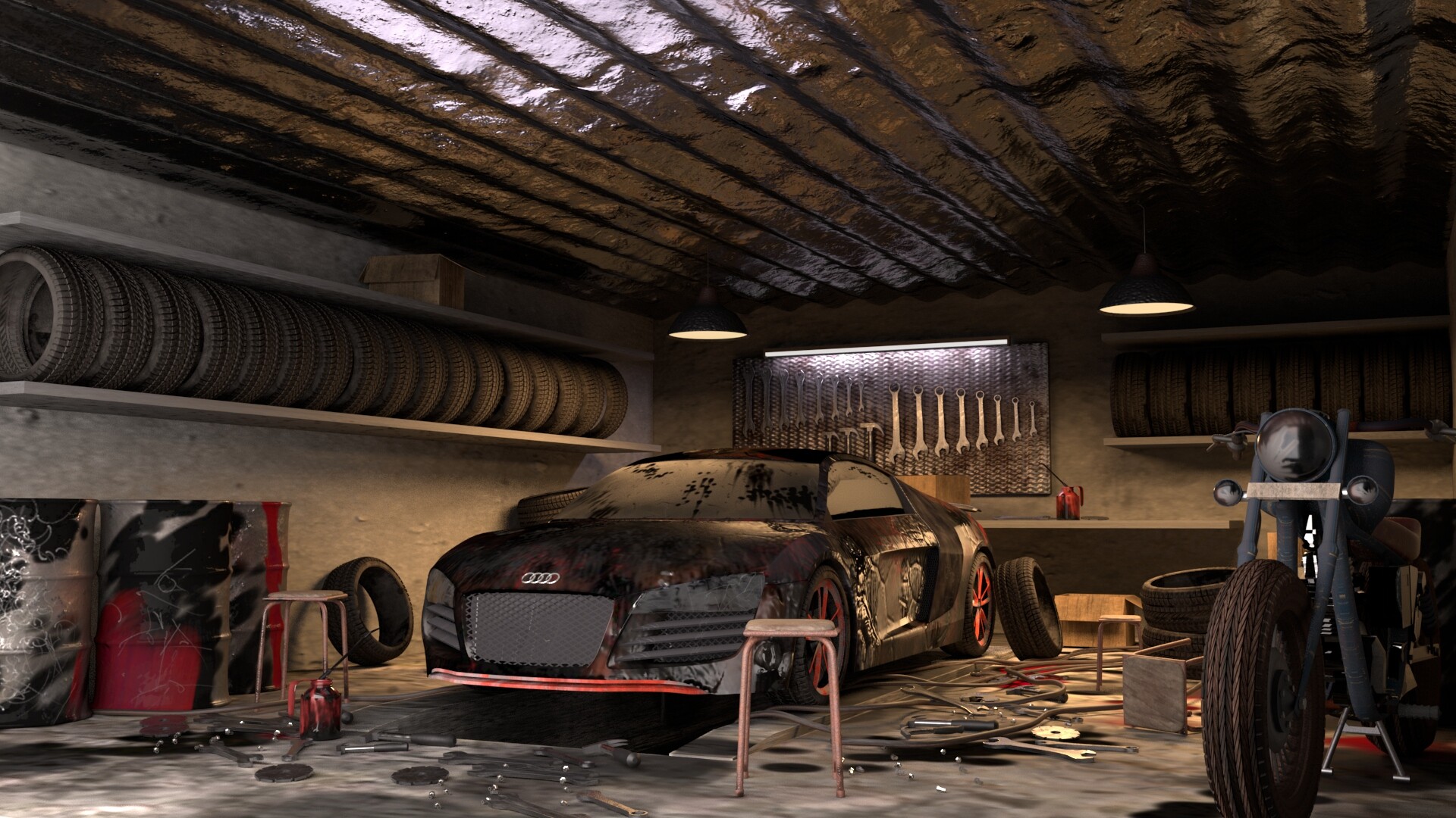 ArtStation - CAR GARAGE