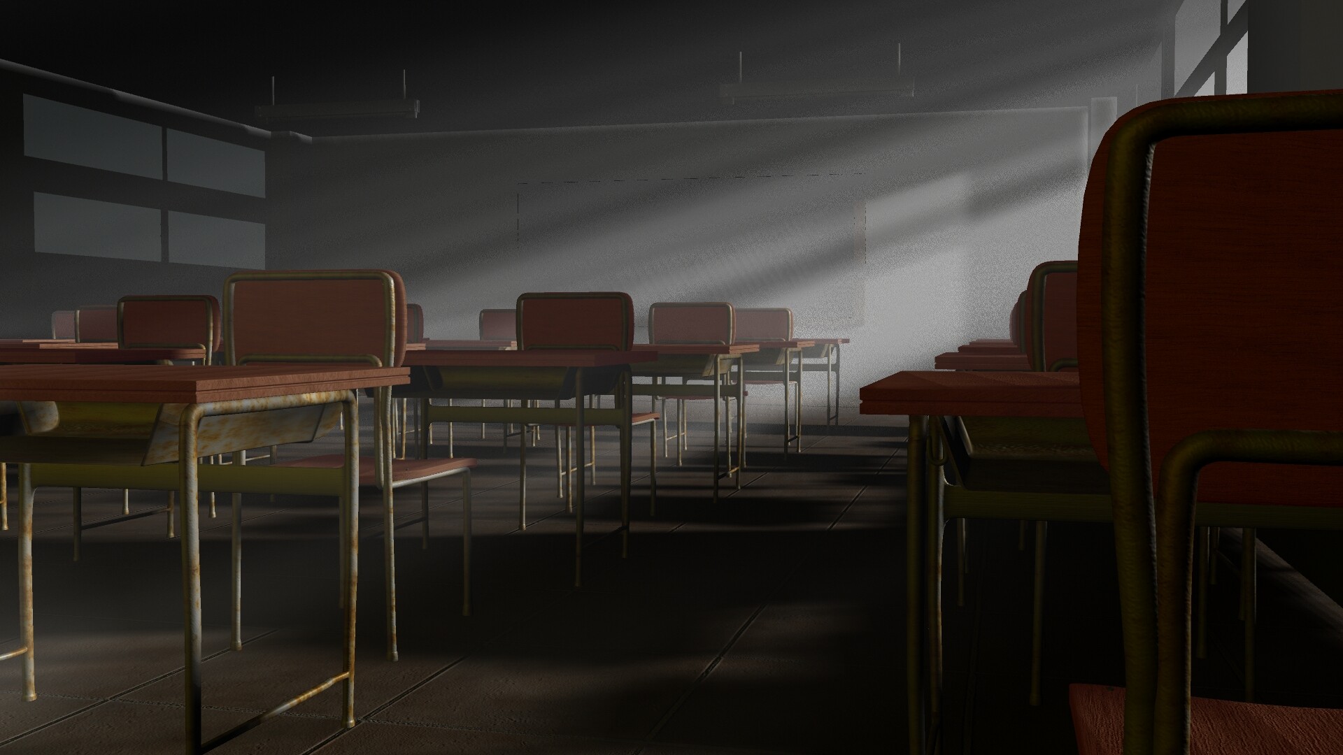 ArtStation - Japanese creepy classroom 3d model