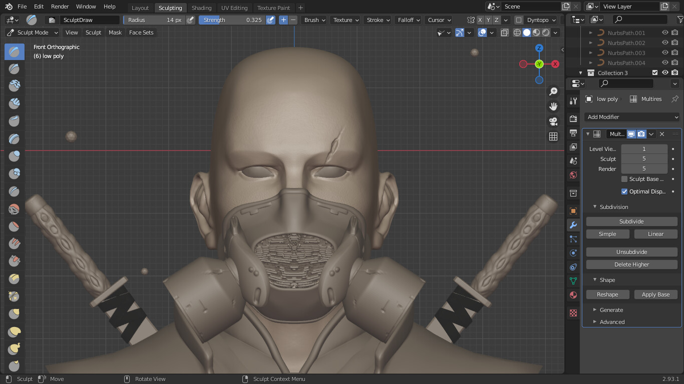 Tanmoy Mondal - sculpting practice work concept character