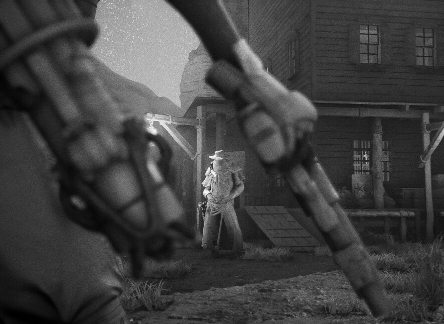 Jack Purdy - Monochrome Cowboy stand-off - UE4 Lighting