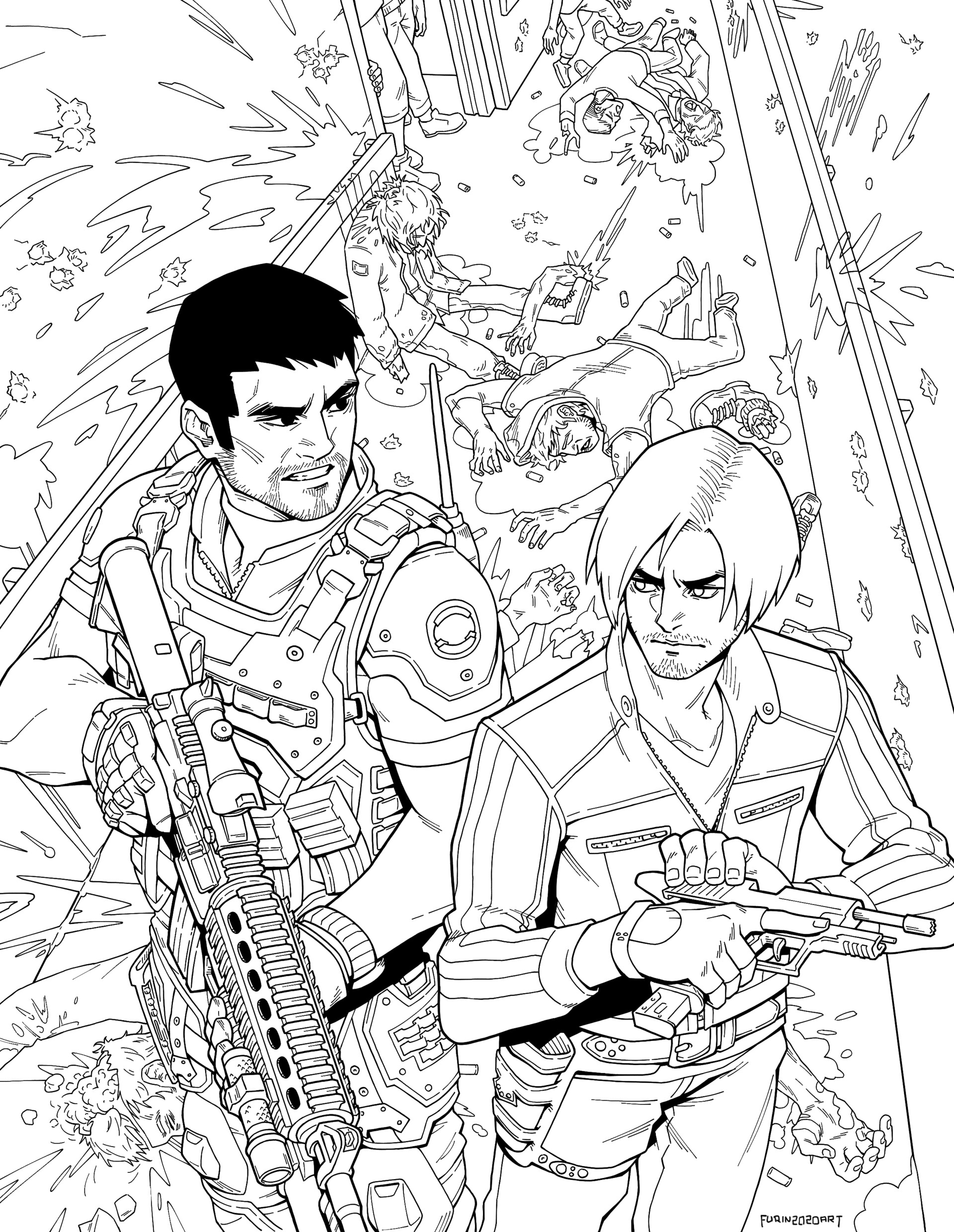 resident evil 4 coloring pages