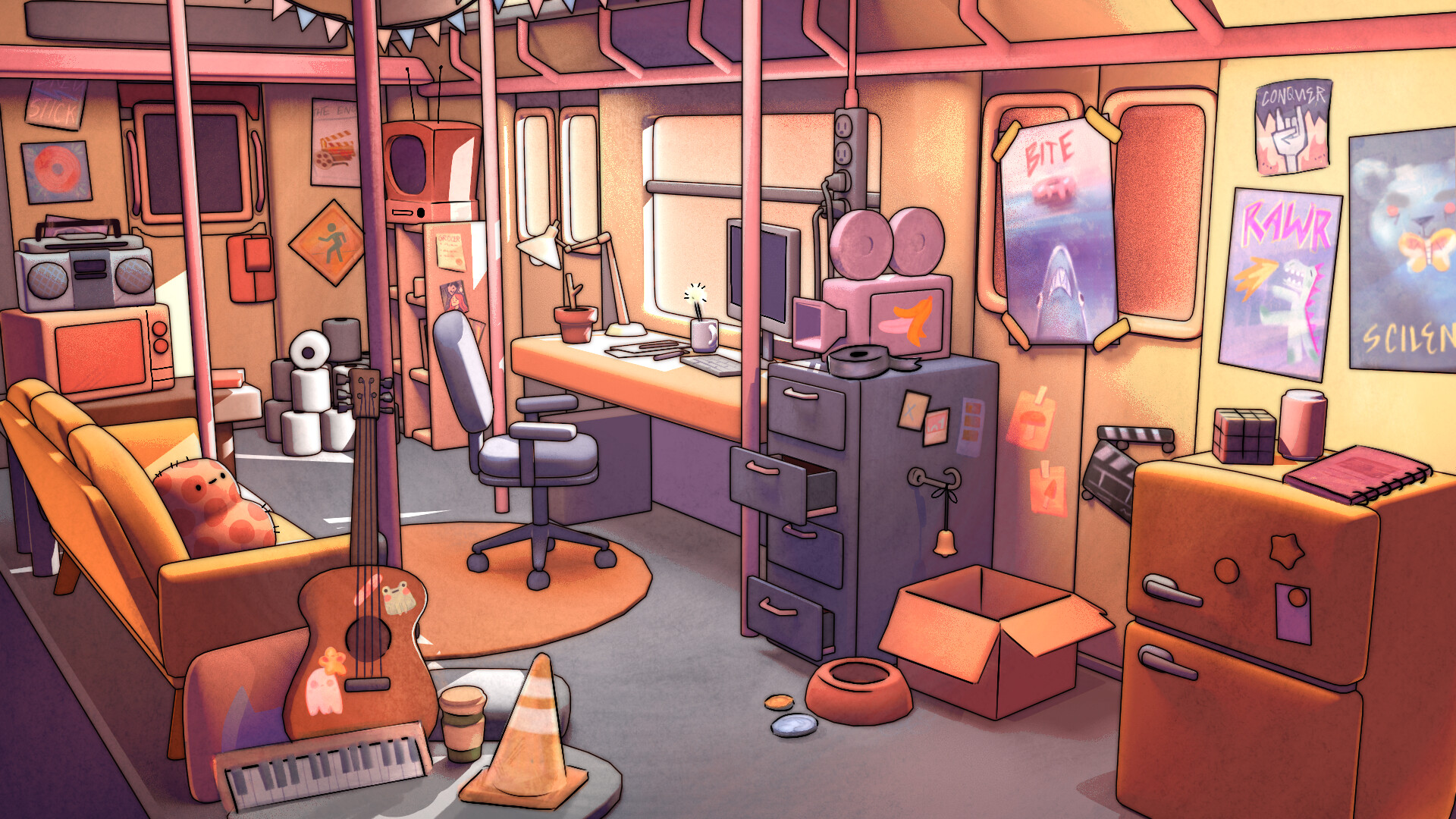 ArtStation - End: Train Interior Model