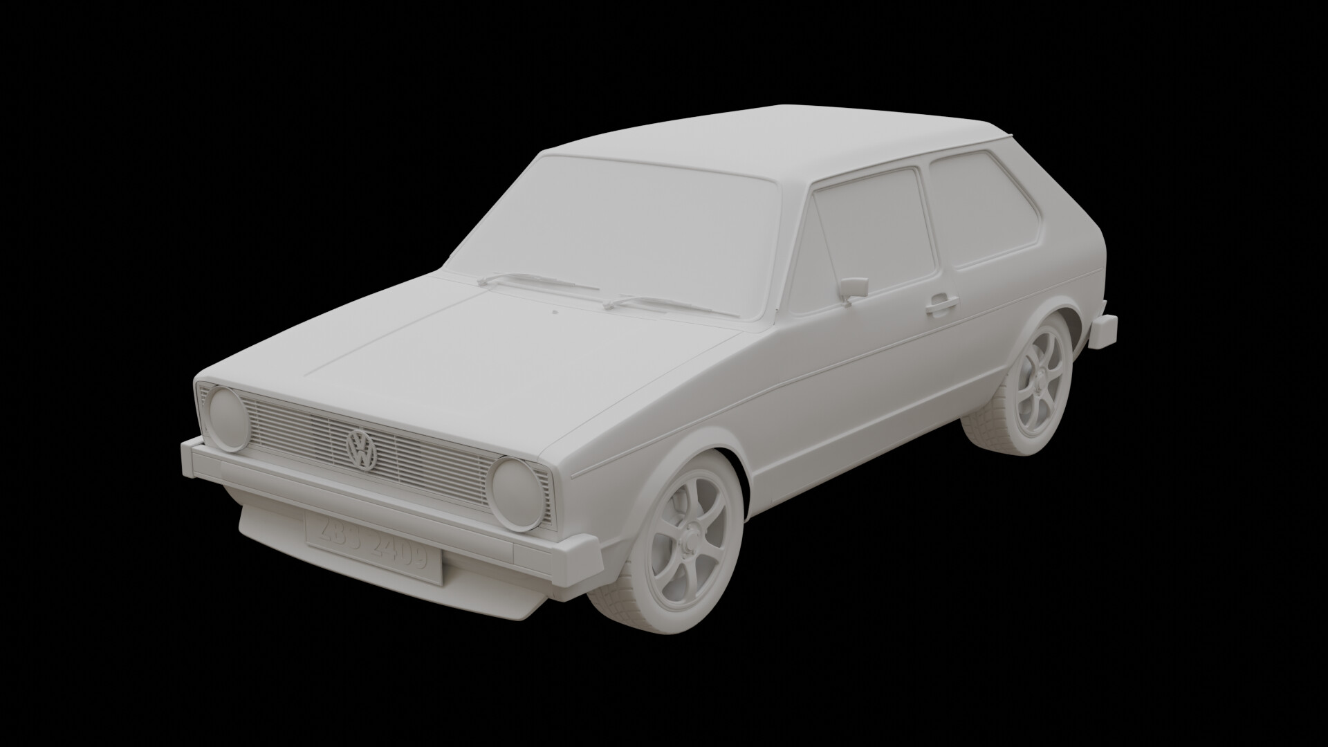 ArtStation - Volkswagen golf 1 (WIP)