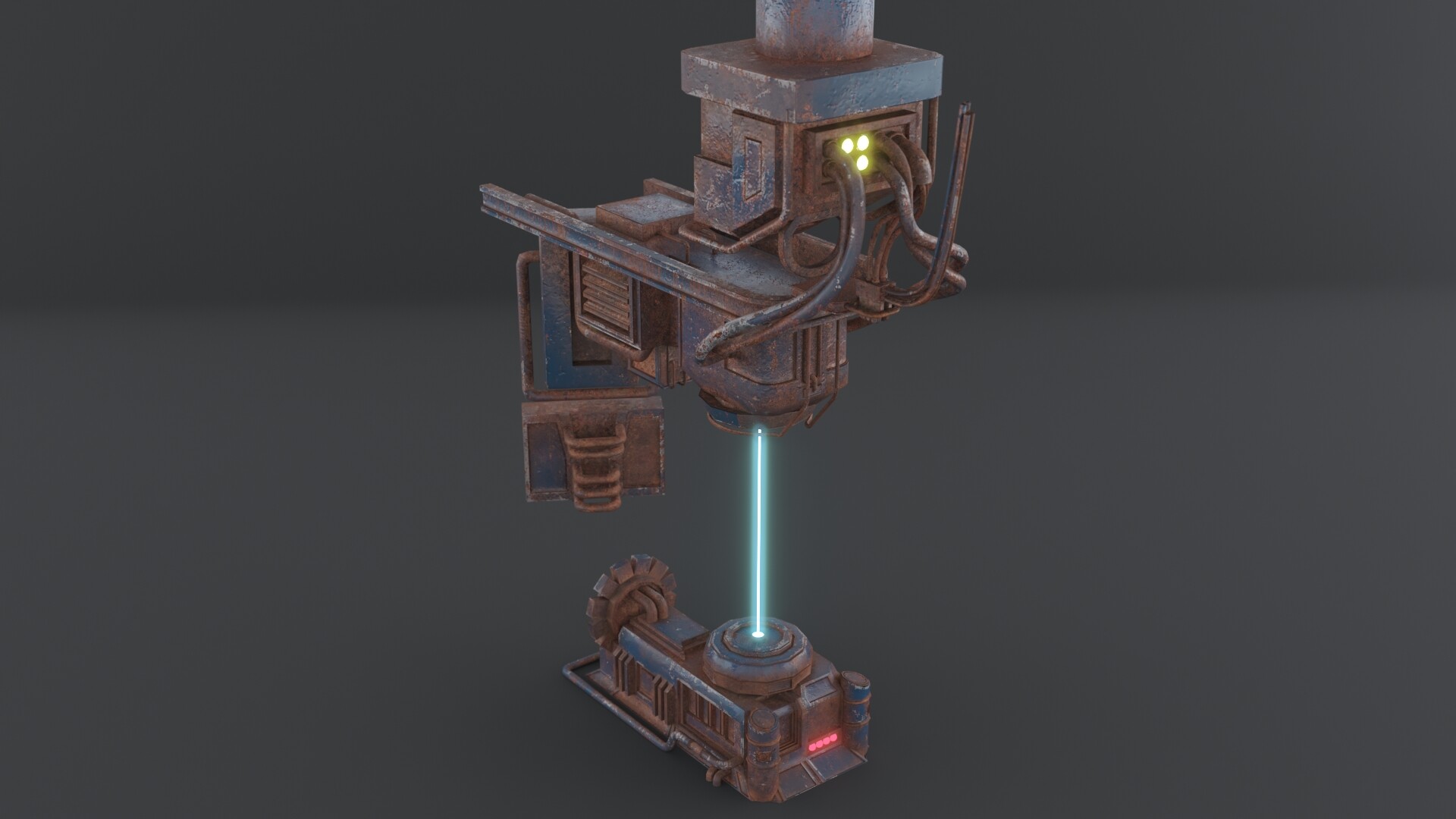 ArtStation - Low poly sci-fi machine game asset 3d model