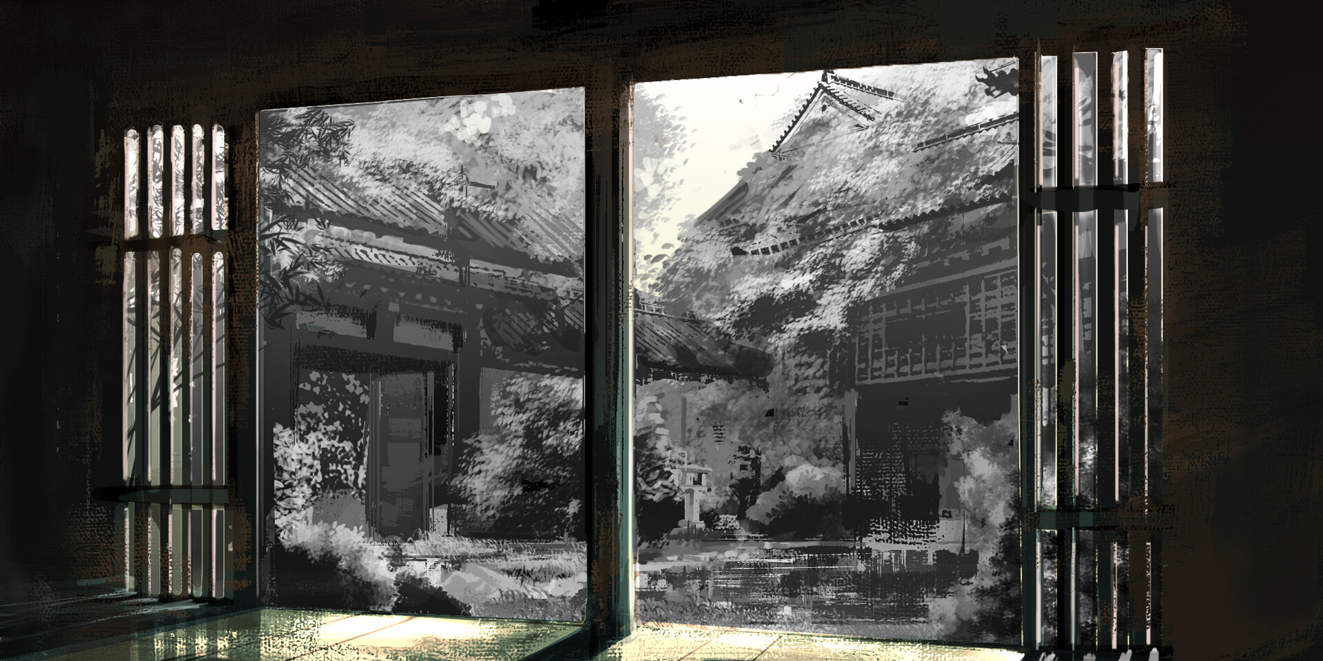 Zochi - Concept Art- Tranquility at the Palace Courtyard