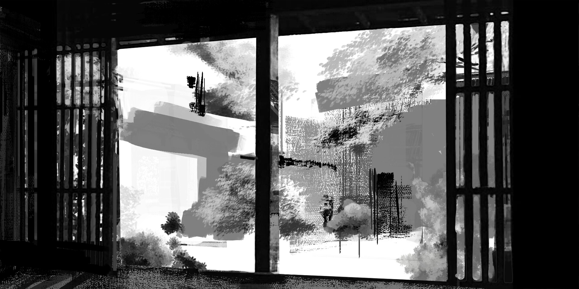 Zochi - Concept Art- Tranquility at the Palace Courtyard